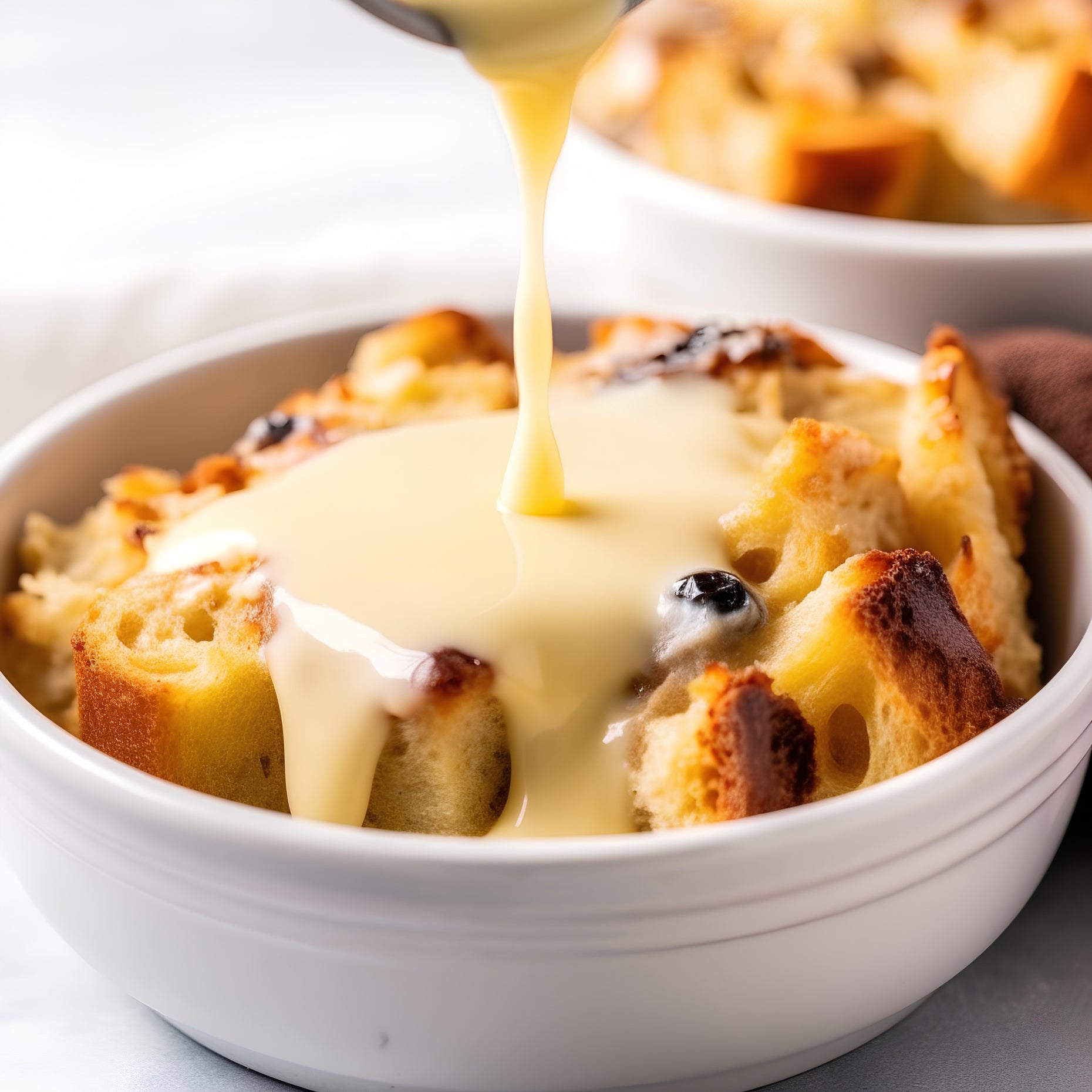 Date Nut Bread Pudding with Vanilla Sauce – The Prepared Pantry